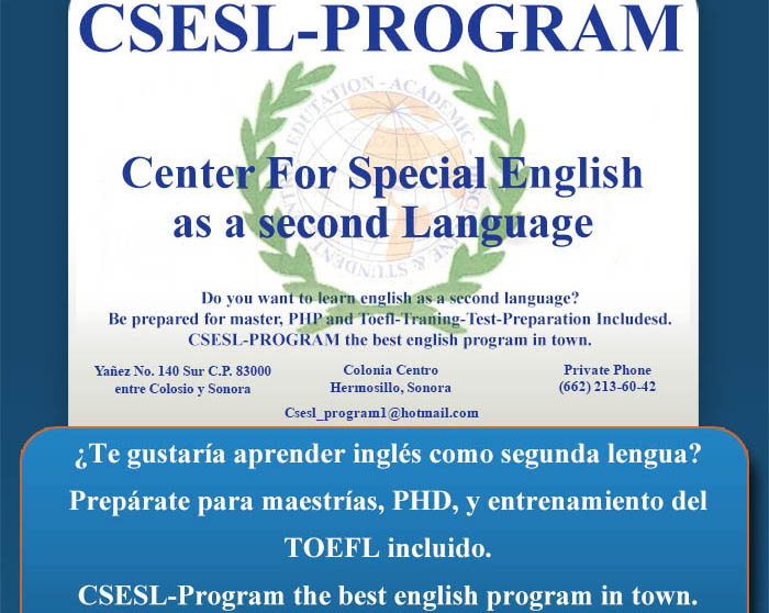 CSESL-PROGRAM El Mejor Programa de Ingles en la Ciudad / Programas de ...