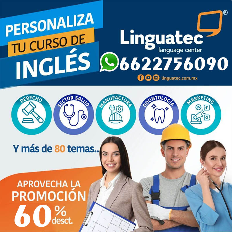 Linguatec Hermosillo Personaliza tu Curso de Inglés Aprovecha 60% de ...
