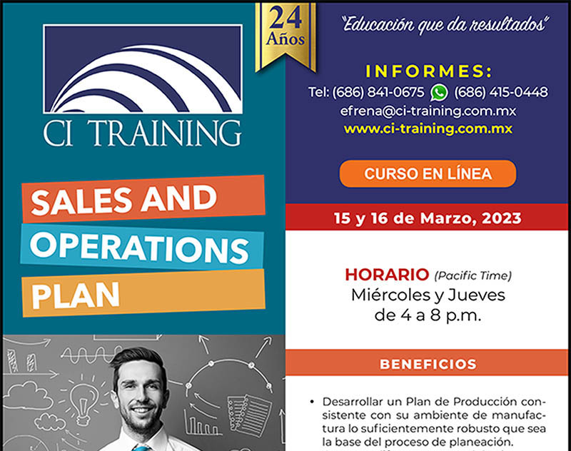 CI TRAINING Curso Sales & Operations Plan- S&OP, 15 y 16 de Marzo ...