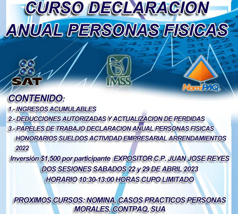 Reyes y Asociados CURSO DECLARACION ANUAL PERSONAS FISICAS - Cuposon Reyes y Asociados CURSO DECLARACION ANUAL PERSONAS FISICAS - Cuposon