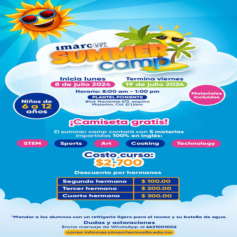 IMARC HERMOSILLO SUMMER CAMP CON IMARC EFl._ - Cuposon